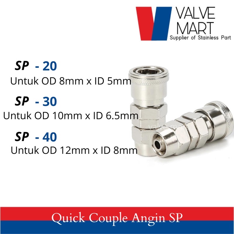 Jual Quick Coupler Angin Type SP20 , SP30 , SP40 | Shopee Indonesia