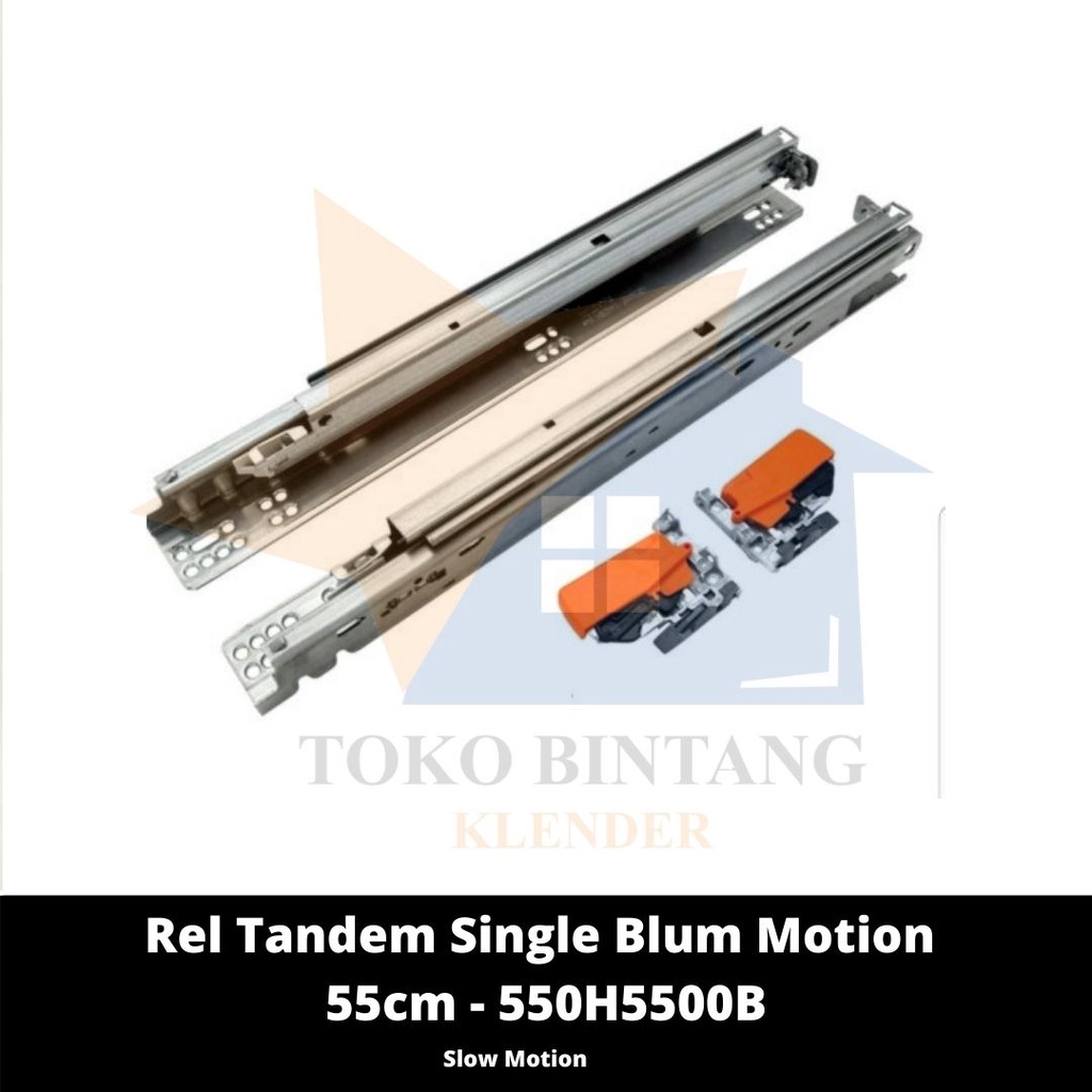Jual Rel Tandem Single BLUM Motion 55cm 550H5500B (pcs) | Shopee Indonesia