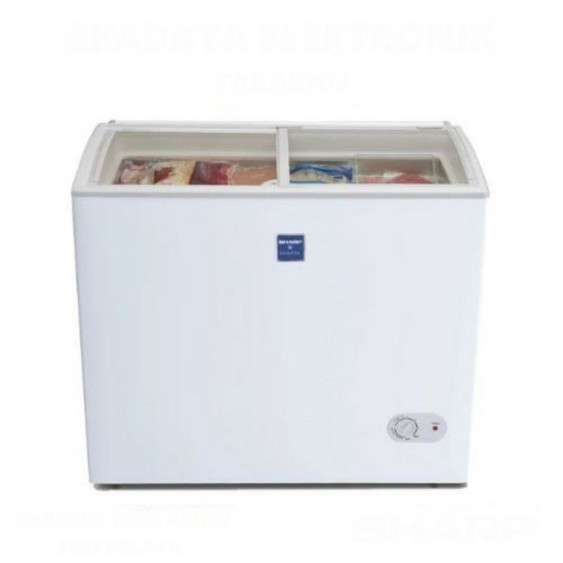 Jual CHEST FREEZER BOX SHARP FRW 210 SLIDING GLASS DOOR 210 L GARANSI ...