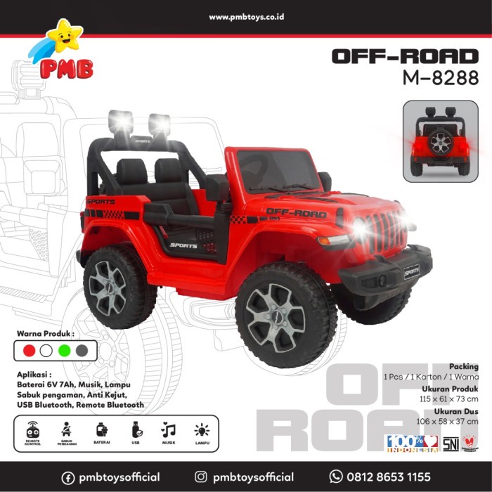 Jual MOBIL AKI JEEP OFF ROAD PMB M 8288 MURAH | Shopee Indonesia
