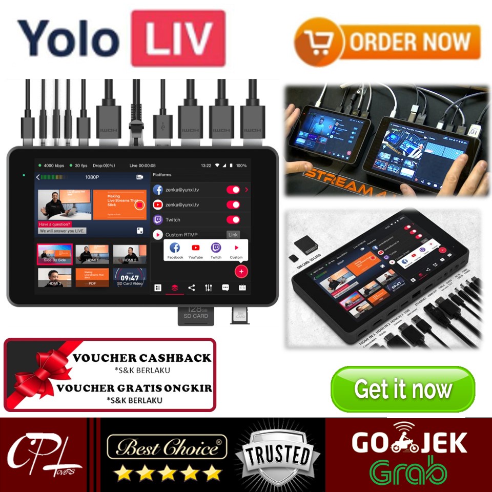 Jual YoloLiv YoloBox Pro Portable Multi-Camera Encoder/Streamer/Switcher/Monitor/Recorder ...