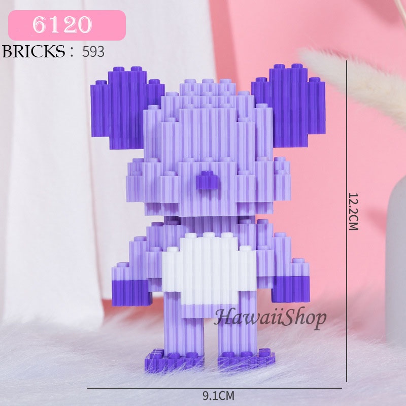Jual Nano Block Mini Bearbrick Figure | Violent Bear | Bricks education ...