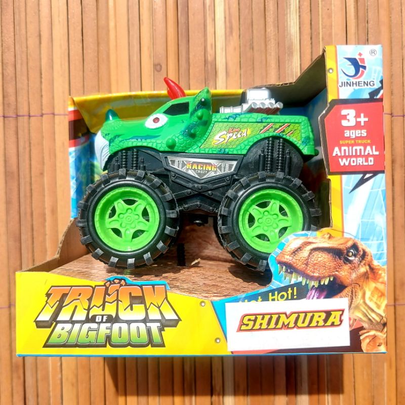 Jual SHIMURA MAINAN TRUCK BIGFOOT DINOSAURUS T-REX RHINOCEROS ...