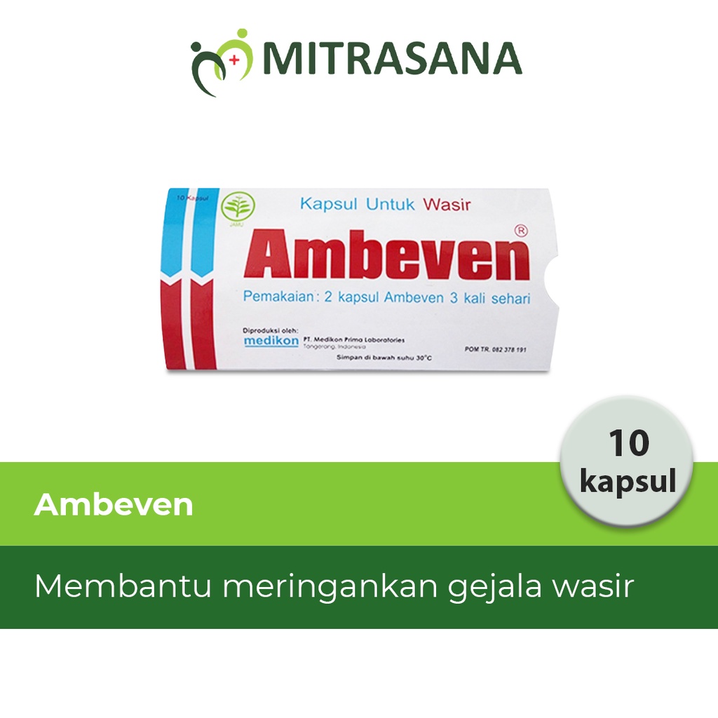 Jual Ambeven 2 Strip Isi 20 Kapsul - Untuk Wasir | Shopee Indonesia