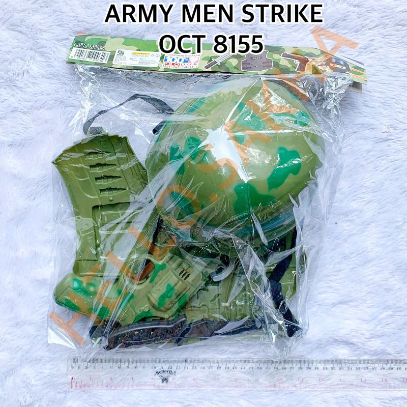 Jual MAINAN OCT 8155 ARMY MEN STRIKE HELM DAN ROMPI MILITER MILITARY LORENG TENTARA | Shopee ...