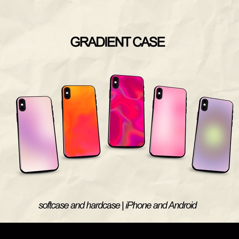 Jual Gradient Aura Case Aesthetic 2D Glossy Softcase Hardcase Casing ...