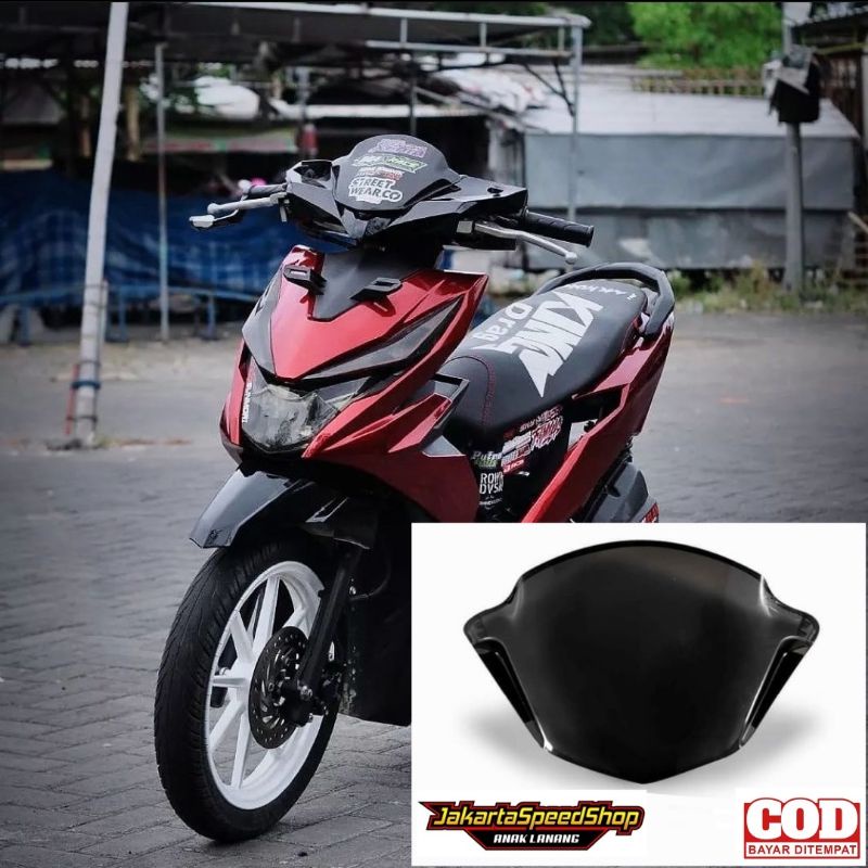 Jual Visor variasi universal all new honda beat esp led bahan full ...