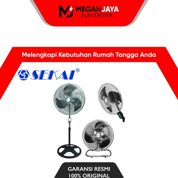 Jual SEKAI 3 IN 1 STAND FAN , DESK FAN , WALL FAN / KIPAS ANGIN IST 1851 | Shopee Indonesia
