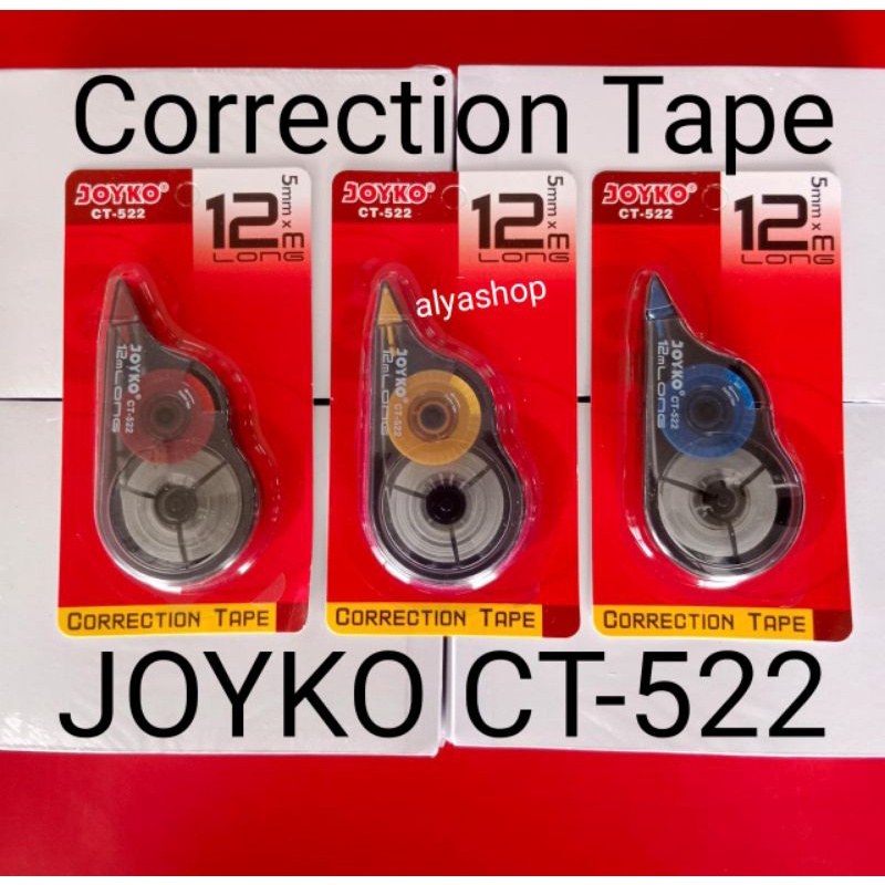Jual Correction Tape JOYKO CT-522 - TIP-X Kertas Panjang 12 Meter ...