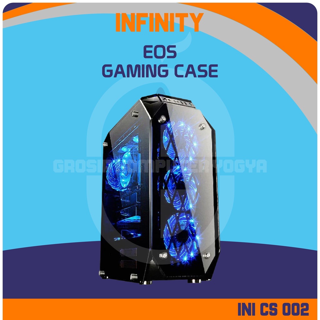 Jual Infinity EOS Tempered Glass ATX Mid Tower Gaming Case Casing ...