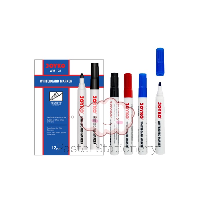Jual Spidol Papan Tulis Hitam Biru Merah Whiteboard Joyko White Board ...