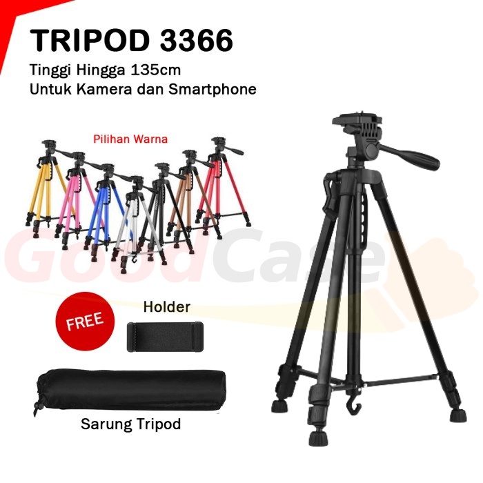 Jual TRIPOD CAMERA 3366 YUNTENG ORIGINAL TRIPOD + HOLDER CAMERA DV SLR PORTABLE LIVE FULL LIGHT ...