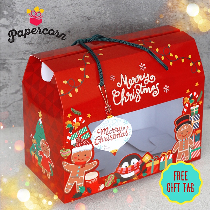 Jual 10 pcs Gable Box Natal / Box Crhistmas - Window Gingerbread uk ...