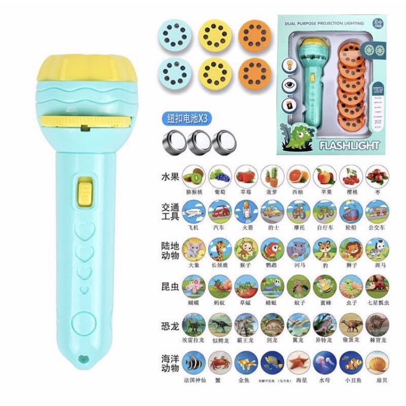 Jual Mainan Anak Senter Proyektor / Fun Flashlight / Mainan Proyektor ...
