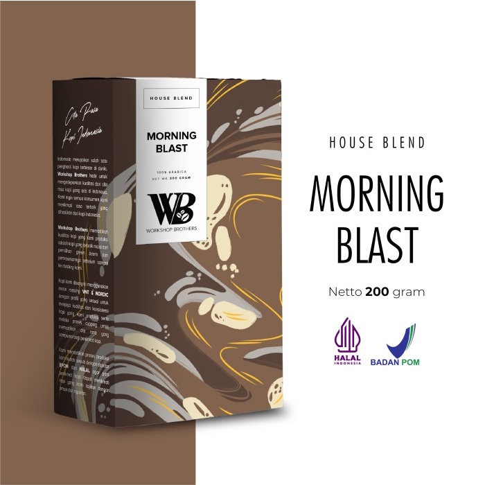 Jual WORKSHOPBROTHER KOPI MORNING BLAST BLEND 200GRAM BIJI ATAU BUBUK ...