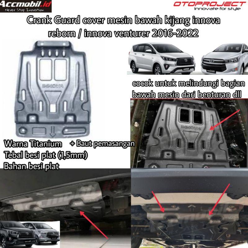 Jual crank guard innova reborn / venturer cover engine mesin bawah 2016 ...