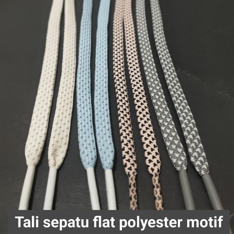 Jual Tali sepatu flat polyester motif. | Shopee Indonesia