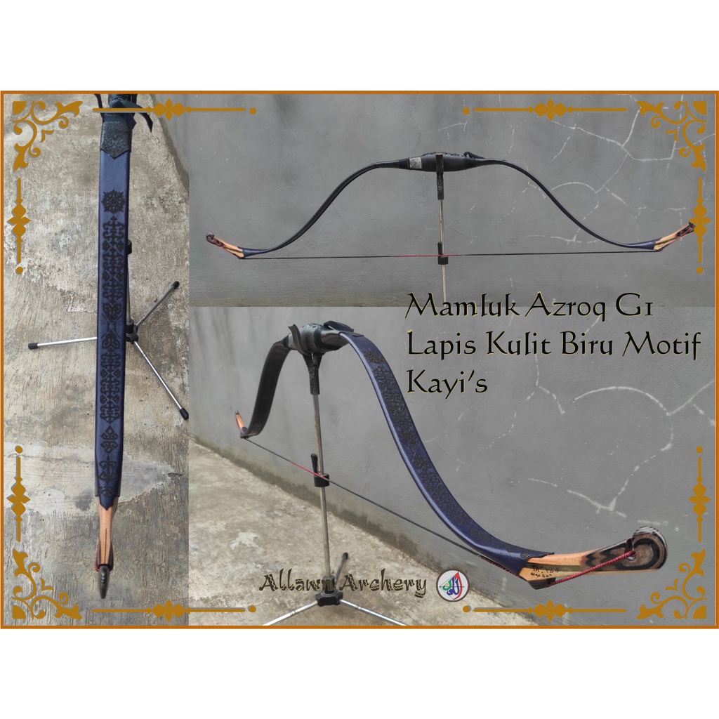Jual Busur Panah Horse Bow Mamluk Bending Azroq Lapis Kulit Bermotif ...