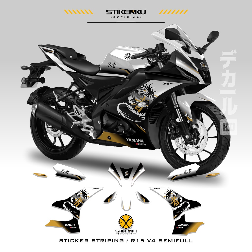 Jual STRIPING R15 V4 / DECAL STIKER YAMAHA R15 V4 / STIKER VARIASI BODY ...