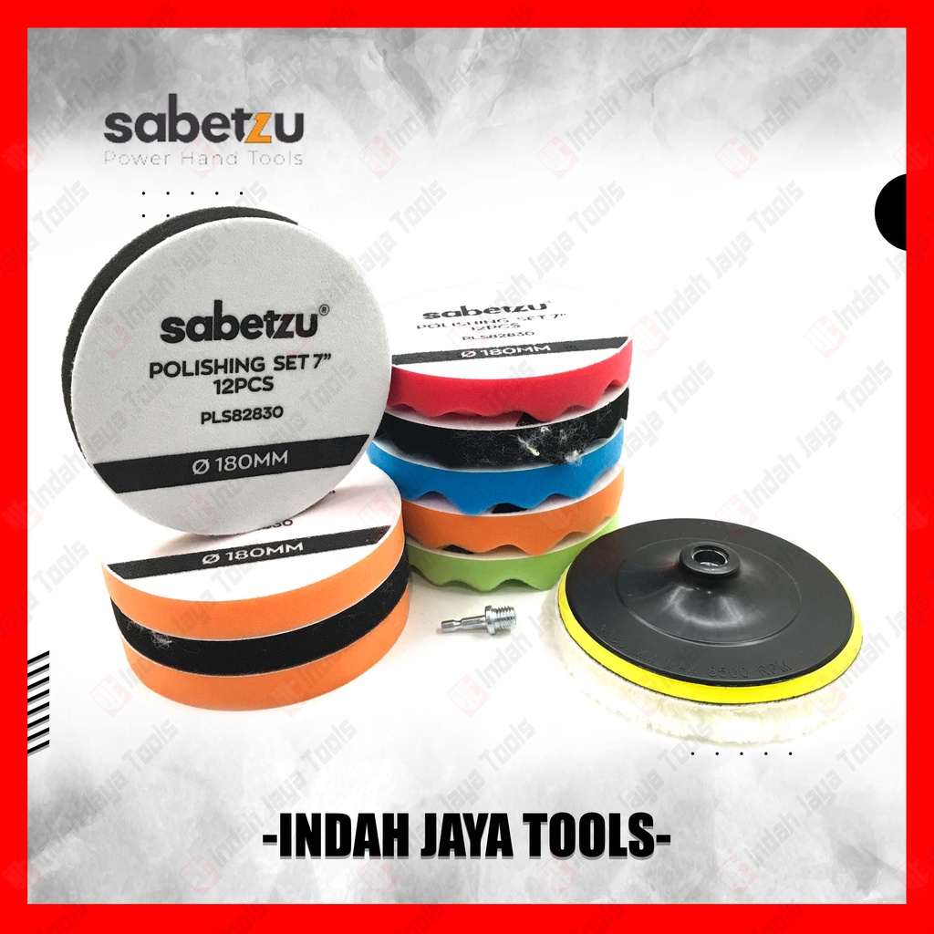 Jual SABETZU Polishing Set 12 Pcs 3 4 5 7 Inch - Busa Poles Mobil Motor ...