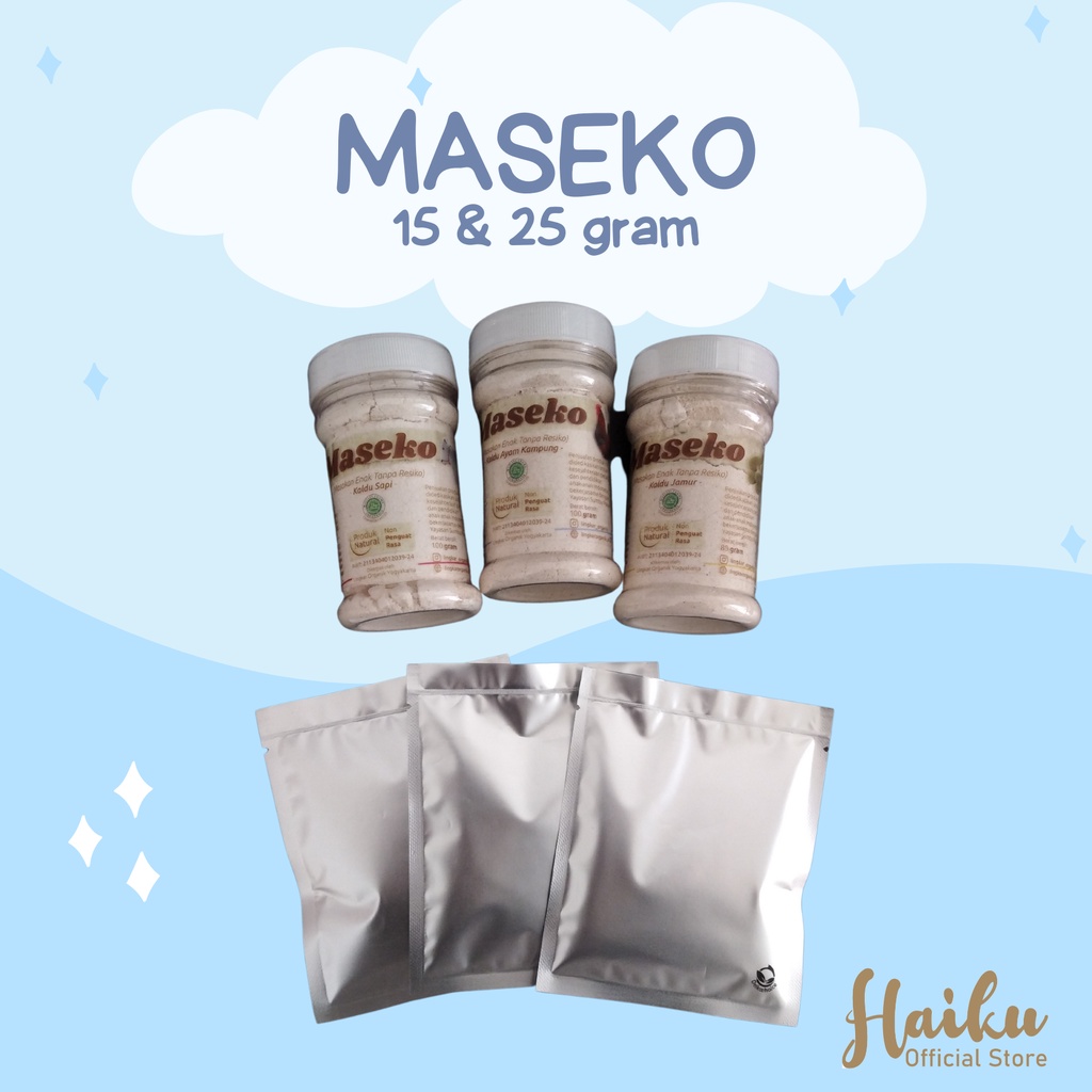 Jual Maseko Kaldu Non MSG 15 & 25 gram / Maseko Kaldu MPASI (Kaldu ...
