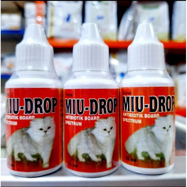 Jual MIU DROP OBAT ANTIBIOTIK KUCING / ANJING Pembasmi Bakteri Banyak ...