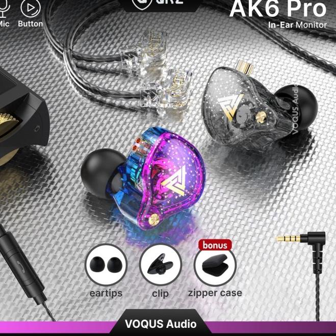 Jual Earphone QKZ AK6 Pro Mic Bass In Ear Monitor Headset Detachable ...