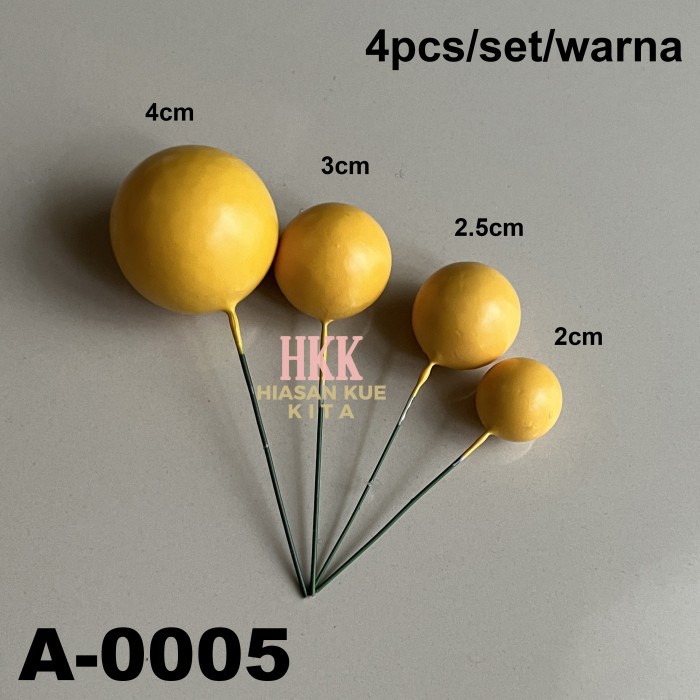 Jual Cake topper hiasan kue bola Silver Emas Perak Biru Pink Putih | Shopee Indonesia