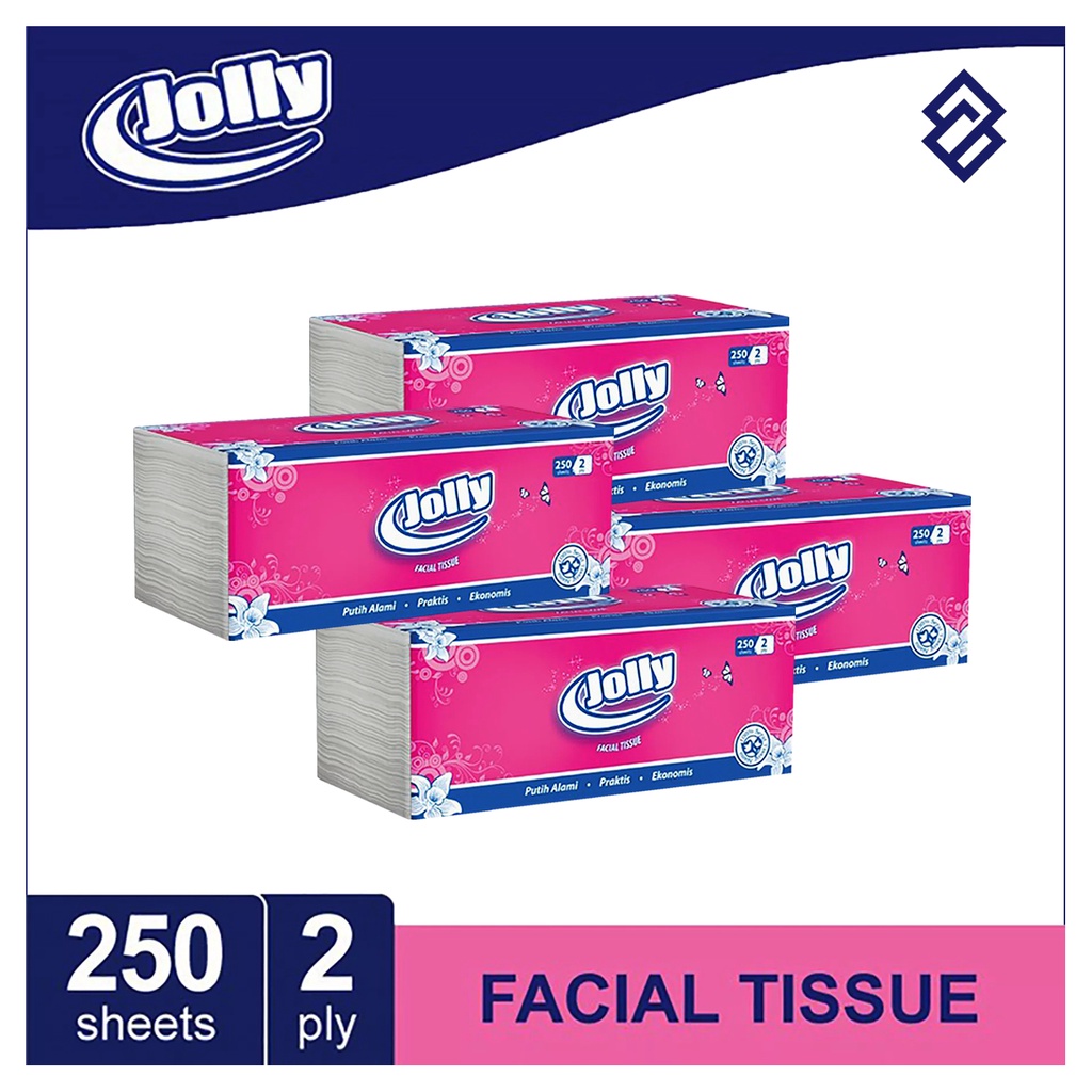 Jual Jolly Facial Tissue 2 ply 250 sheet isi 4 Pack | Shopee Indonesia