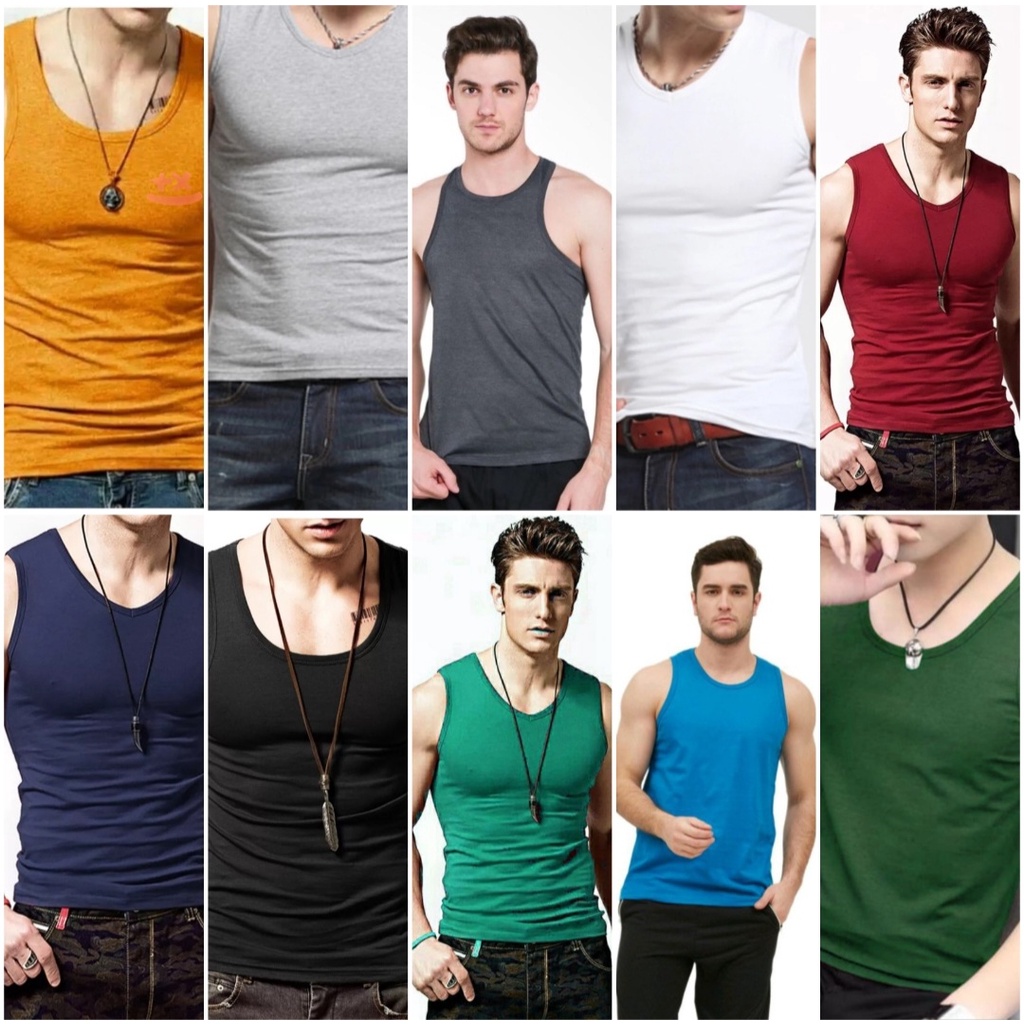 Jual SINGLET POLOS PRIA DEWASA / PAKET 3PCS KAOS DALAM PRIA DEWASA UNISEX | Shopee Indonesia