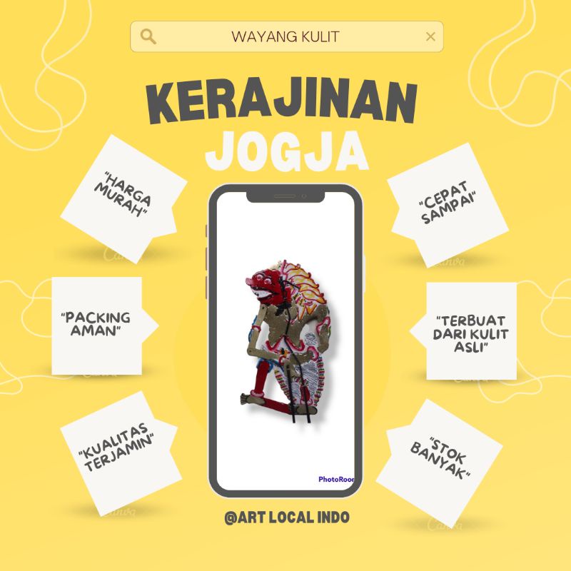 Jual Wayang Kulit Buto Rambut Geni -+40 cm | Shopee Indonesia