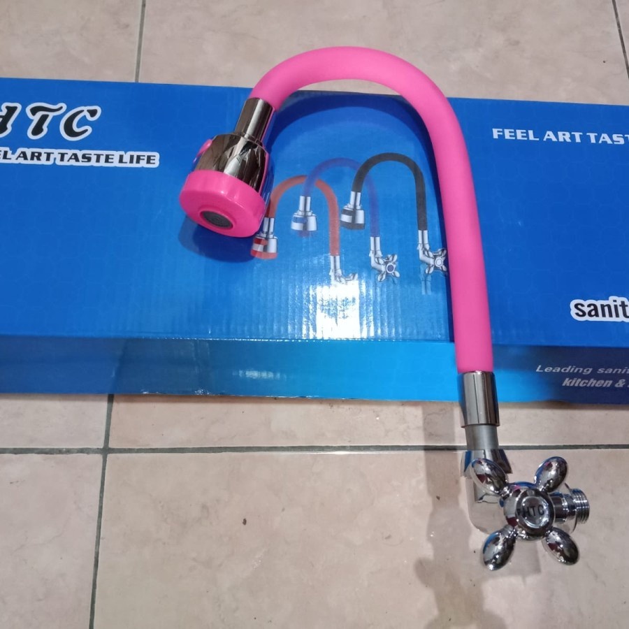 Jual Kran Angsa Flexible Warna PINK cuci piring Tembok/dinding uk.1/2 ...