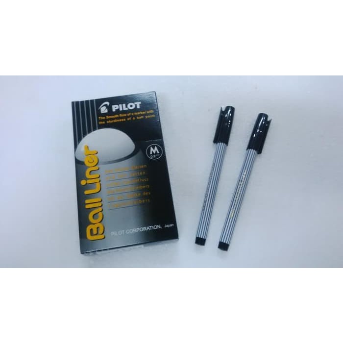 Jual Stas Ballpoint Pilot Balliner (Warna Hitam/Biru) (Per Lusin ...