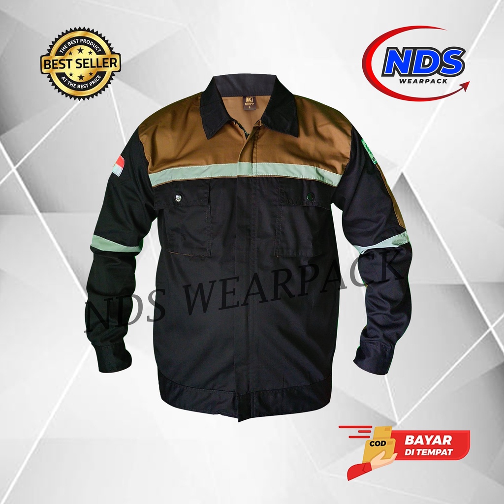 Jual Wearpack atasan | Seragam Kerja Lengan Panjang warna Hitam ...