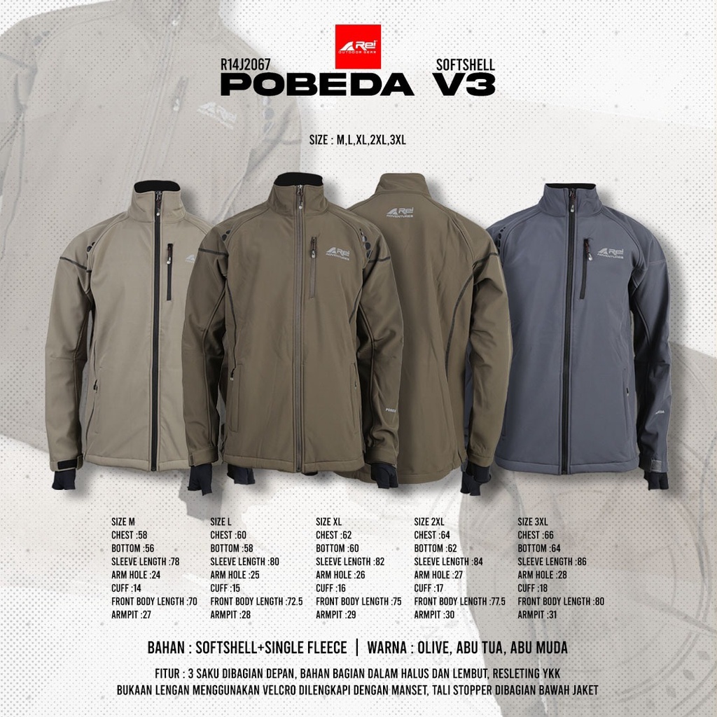 Jual Jaket Gunung Pria Softshell Pobeda V3 Arei Outdoorgear | Shopee ...