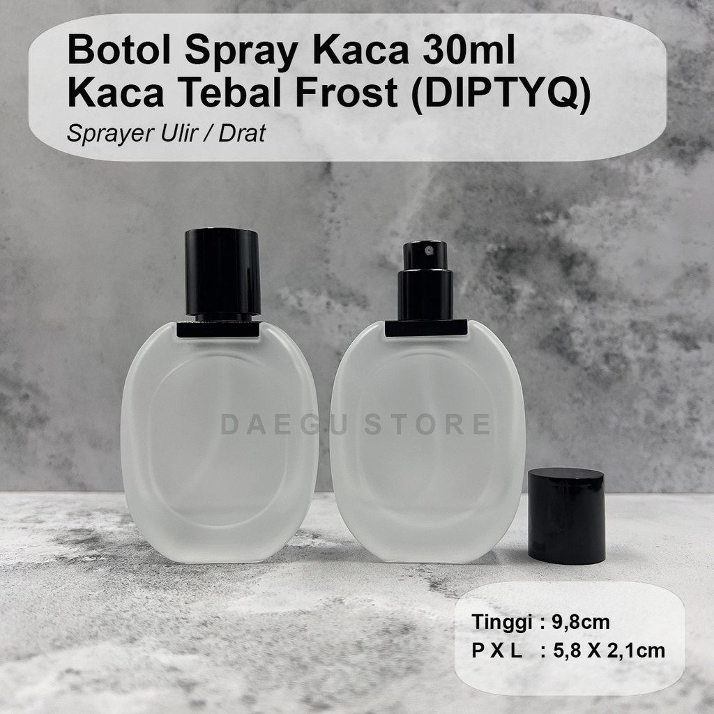 Jual Botol Parfum 30ml Spray Kaca Tebal Frost Oval Refill Isi Ulang ...