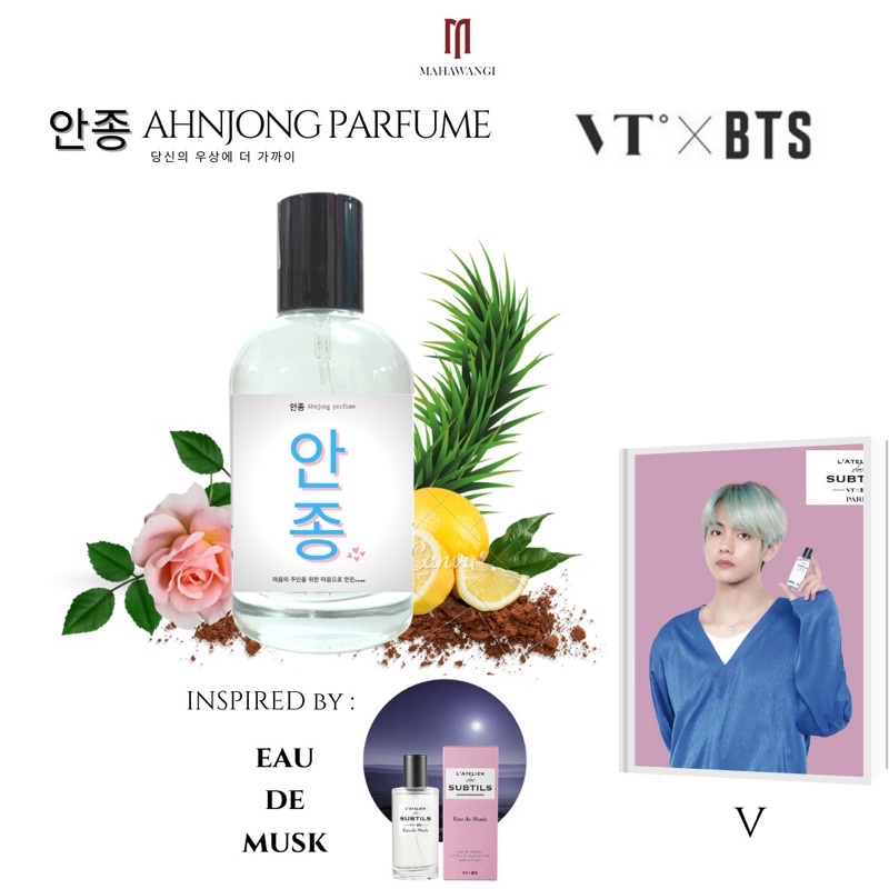 Jual Parfum Tahan V bts Parfum Korea inspired by VT x BTS Eau de Musk ...