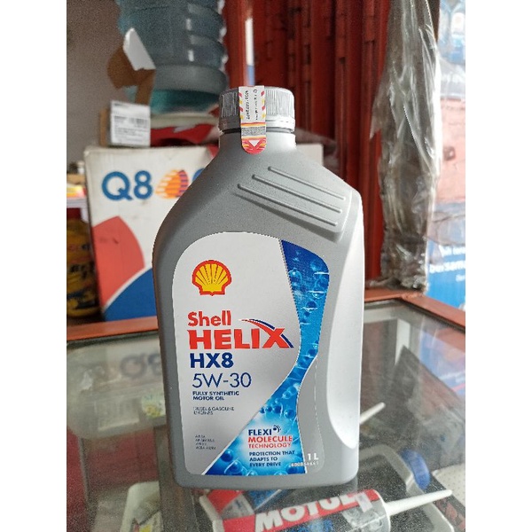 Jual Oli Mesin Shell Helix HX8 5W-30 API SP Fully Syn Botol 1L asli ...