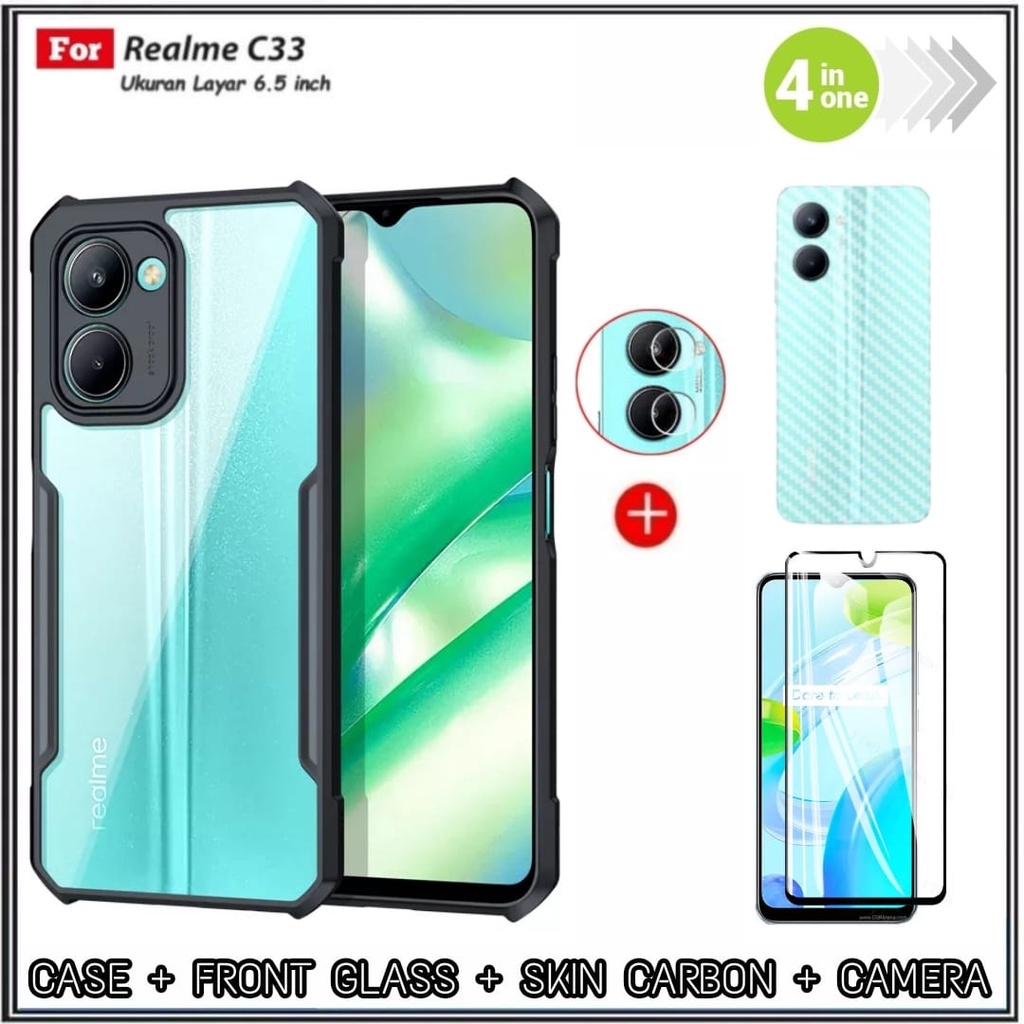 Jual Riyanali_Shop PAKET 4IN1 Case Realme 3 / 3 Pro / C33 / C30 / C11 ...