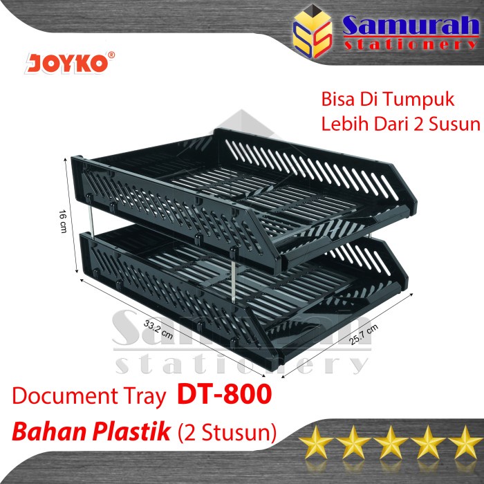 Jual Rak Document Tray Plastik 2 Tingkat Susun Dt 800 Joyko / Rak ...