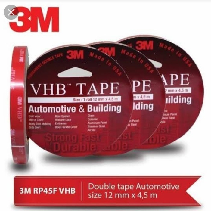 Jual Double Tape 3m VHB Original 12mm 4.5 meter Kuat Untuk Bangunan ...