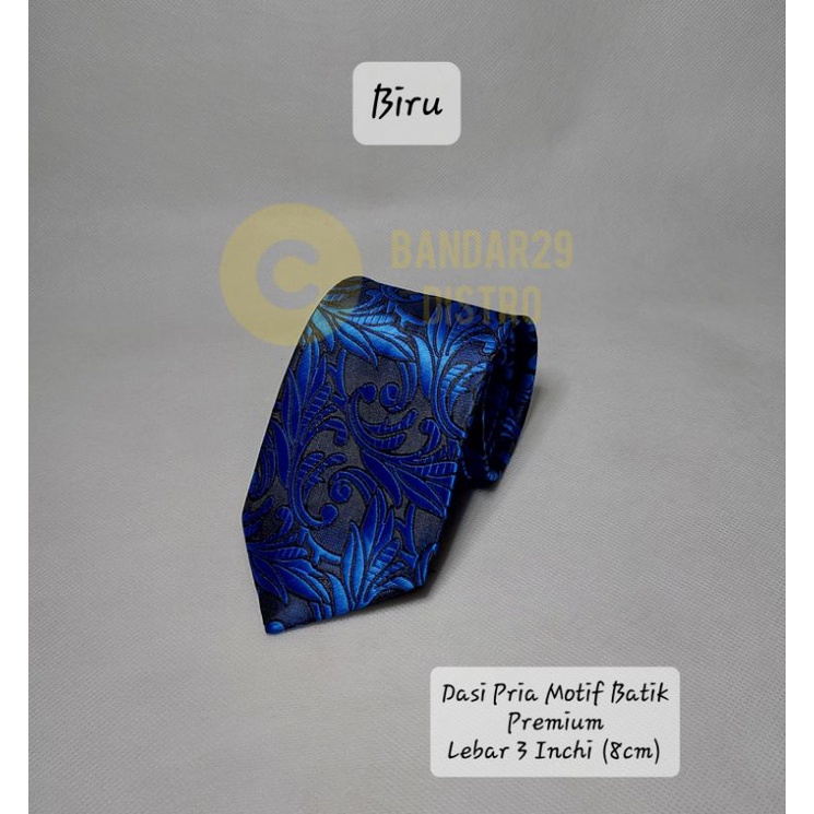 Jual Dasi Pria Panjang Motif Batik Lebar 3 inchi ( 8 cm ) - Biru ...