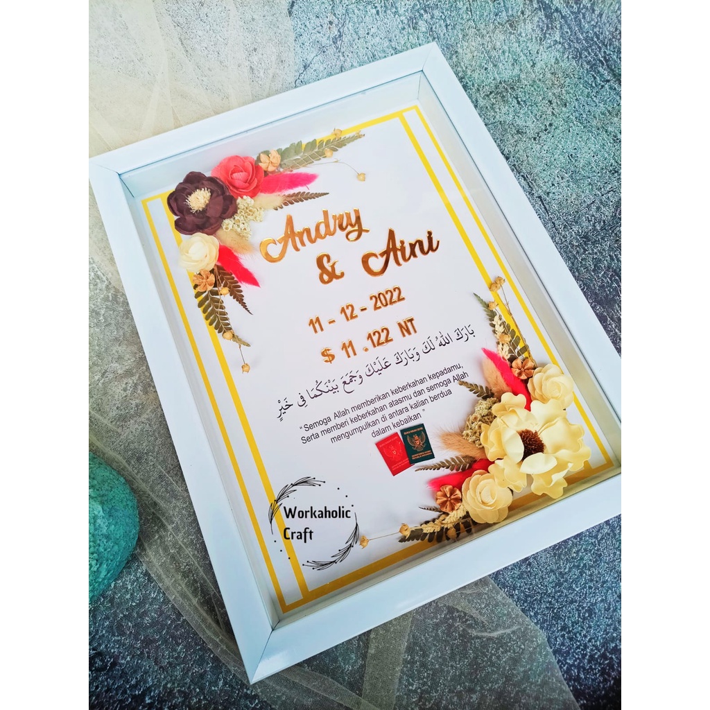 Jual Mahar Akrilik 30x40 Mahar Murah Mahar Putih Mahar Pernikahan Mahar ...