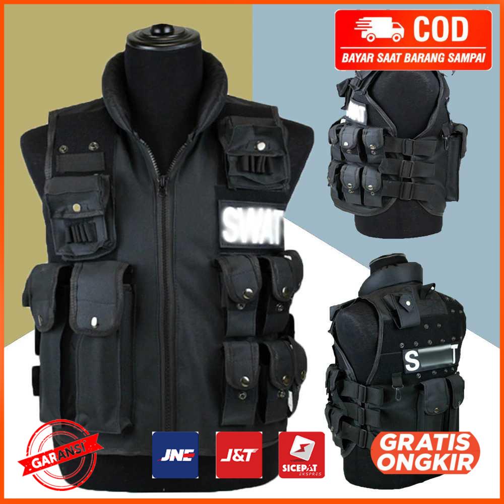 Jual Rompi Militer Airsoft Gun CS SWAT Tactical Vest Size L CX93 ...