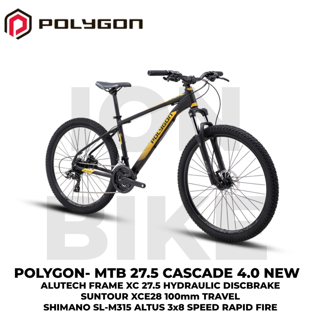 Jual Sepeda MTB 27.5 Inch Polygon Cascade 4 Terbaru Frame Alloy BLACK 4.0 New Edition Gunung ...