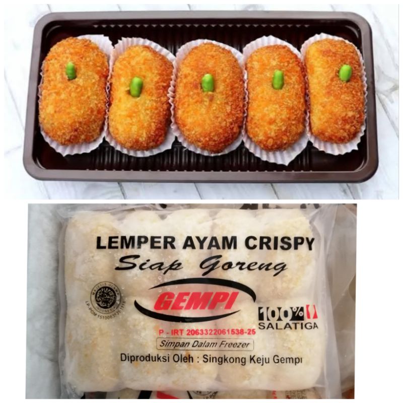 Jual Gempi Lemper Ayam Crispy Non MSG / gempi lemper isi ayam cemilan ...