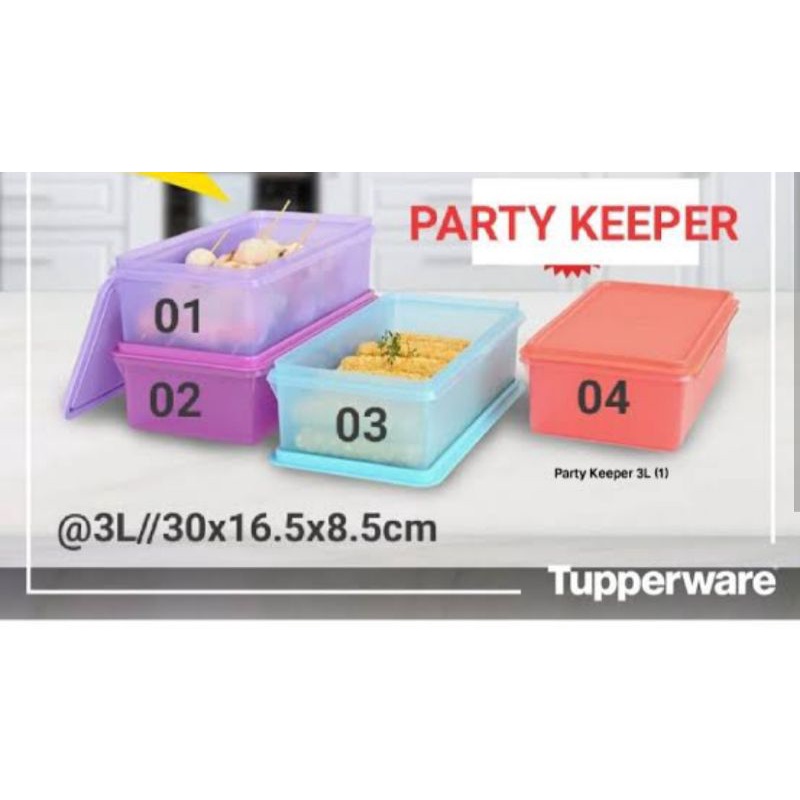 Jual SALE 60% Tupperware Party Keeper 3L (4pc) | Shopee Indonesia