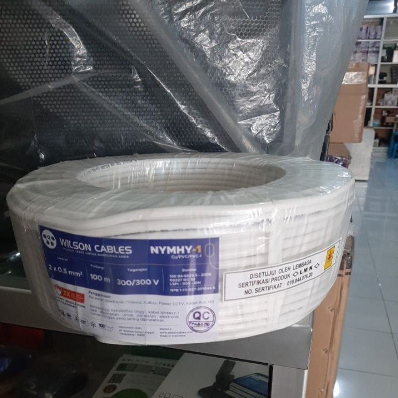 Jual Wilson Kabel Listrik 2x0.75 Meteran - Kabel Serabut 2x0,75 NYMHY ...