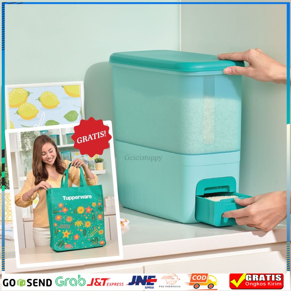 Jual Tempat beras Rice smart 10 kg Tupperware | Shopee Indonesia