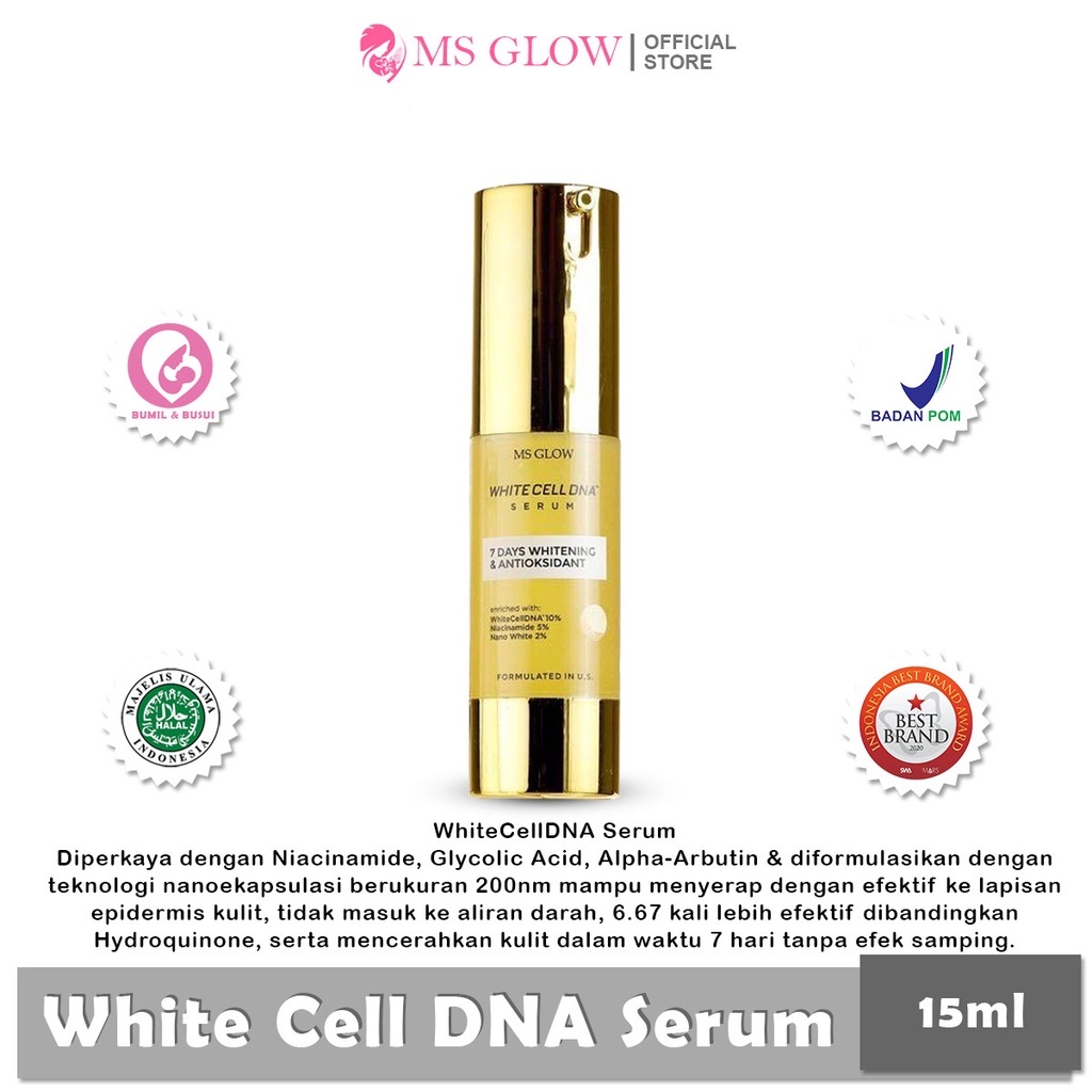Jual Ms Glow White Cell DNA Serum Original | Shopee Indonesia
